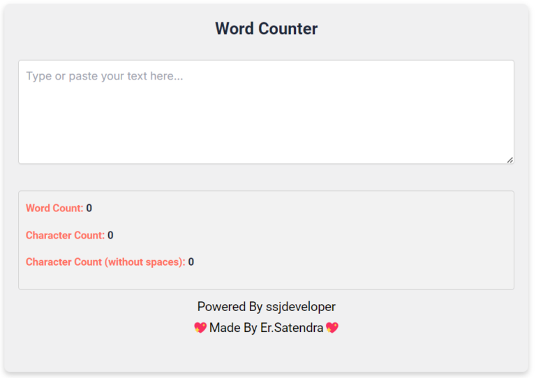 Characters to Words Counter » SSJ Tools